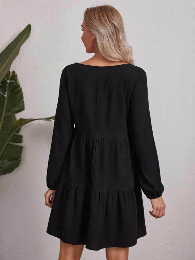 LT Fuse Tiered Detail LTFUDR100 Stitched Dress – Lemon Tart